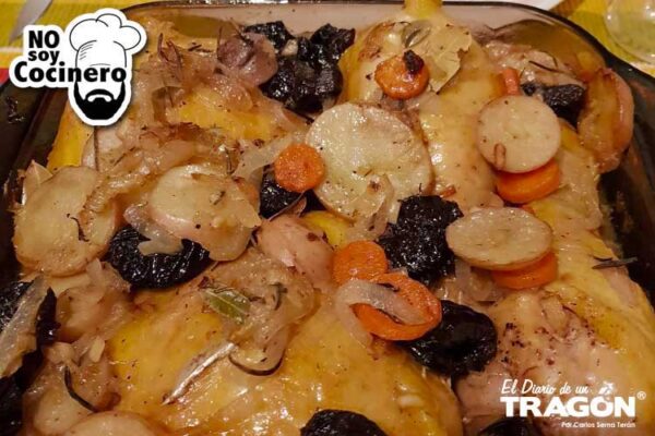 Pollo al horno con ciruelas - El Diario de un Tragón